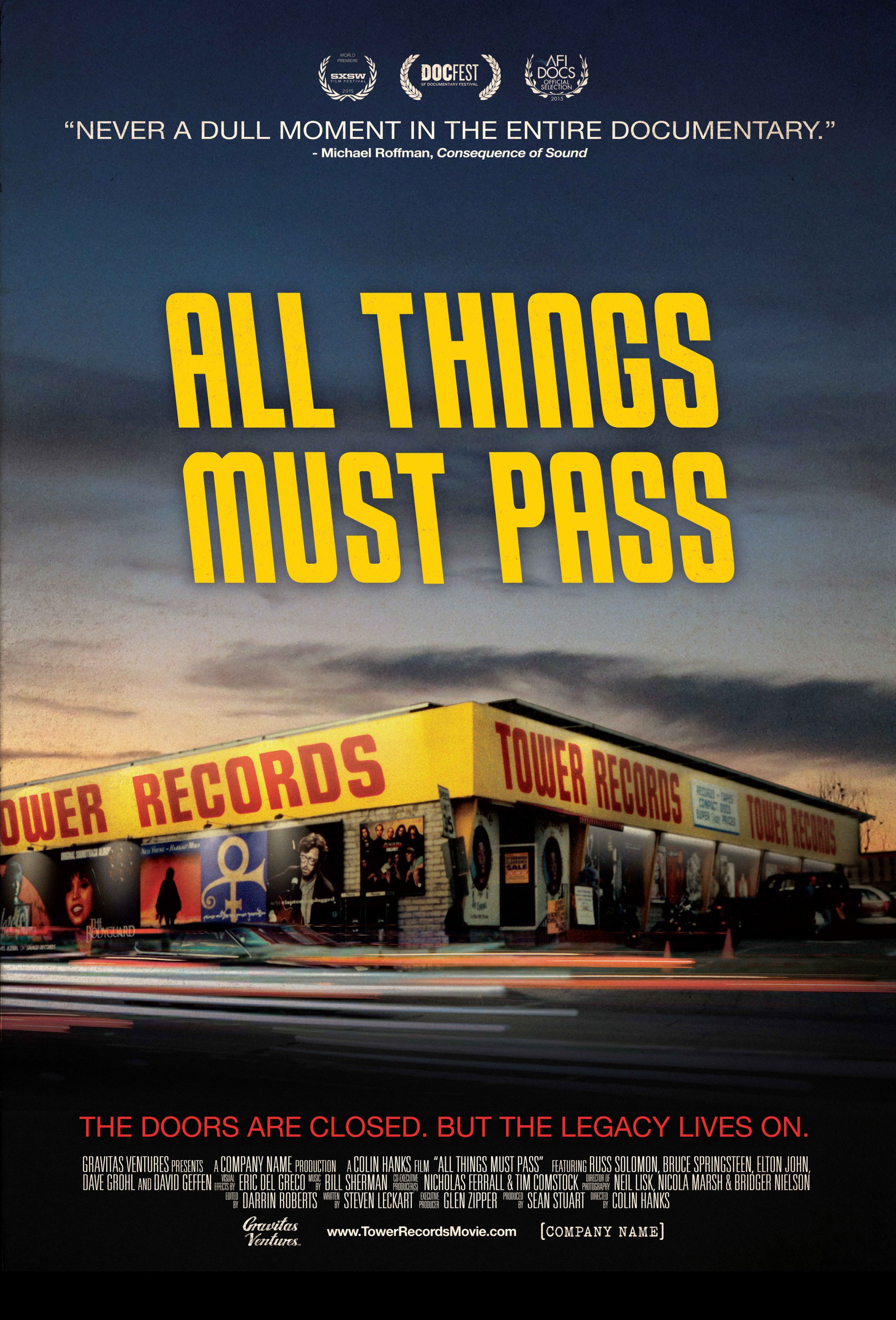 All Things Must Pass: The Rise and Fall of Tower Records : Mega Sized ...